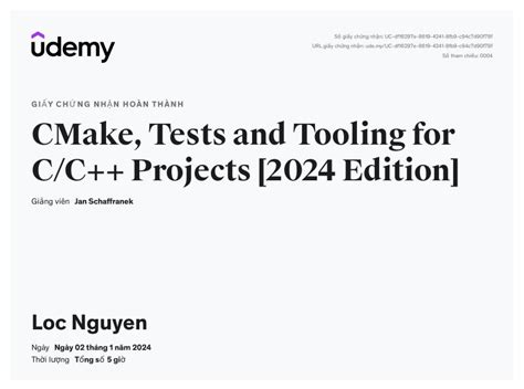 Completed Cmake Course On Udemy Loc Nguyen Posted On The Topic Linkedin