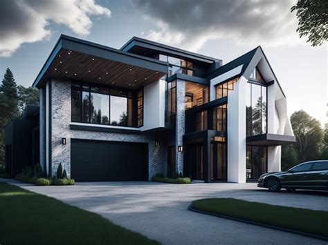 Premium Ai Image Big Modern Beautiful House