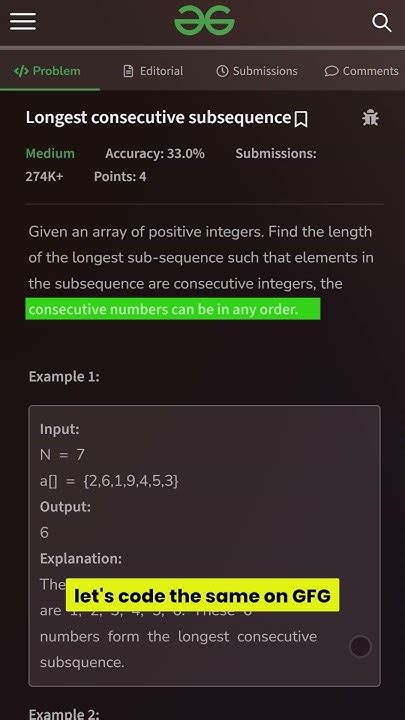 Day 19 Longest Consecutive Subsequence 21 Days Dsa Challenge By Shumbul Youtube