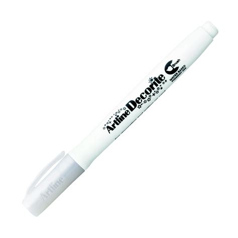 Белый маркер кисть (brush) Artline Decorite, средней толщины
