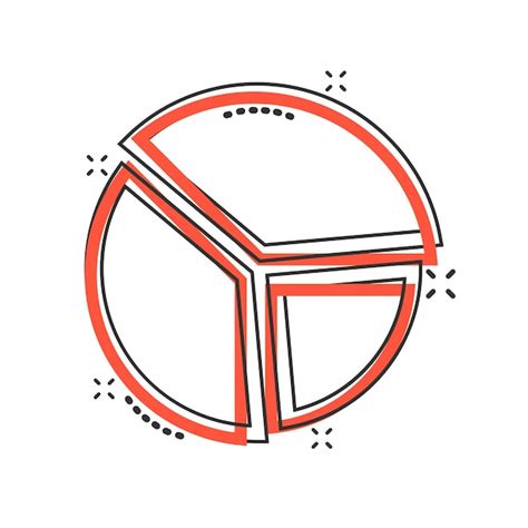 Premium Vector Chart Icon In Comic Style Diagram Cartoon Vector Illustration On White Isolated