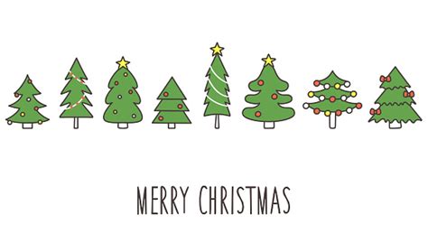 크리스마스 배너 플랫 스타일의 전나무 카드 만화 스타일의 다른 크리스마스 트리와 완벽 한 패턴 메리 크리스마스 비문 공휴일에