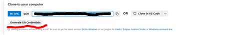Git Authentication Failed For