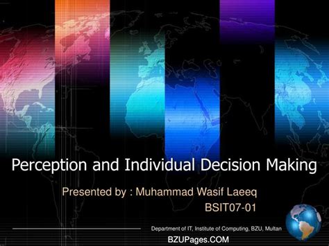 Ppt Perception And Individual Decision Making Powerpoint Presentation