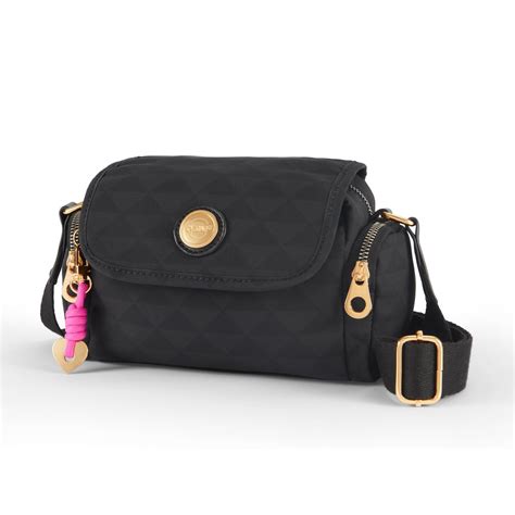 Mini Morral Casual En Negro Con Asa Regulable Y Bolsillos Cyzone
