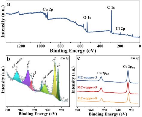 The Xps Survey A And Deconvoluted Profiles Of Cu 2p B Of Mc Copper The Download Scientific