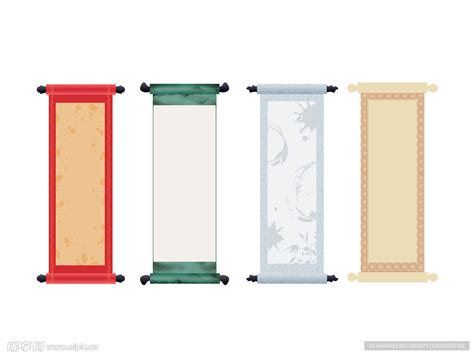中式卷轴设计图 边框相框 底纹边框 设计图库 昵图网