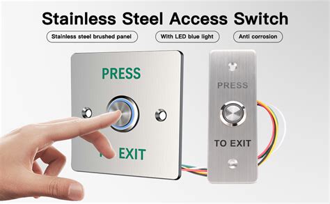 Push To Exit ButtonStainless Steel Door Bell Type Round Request To Exit Button Standard Size