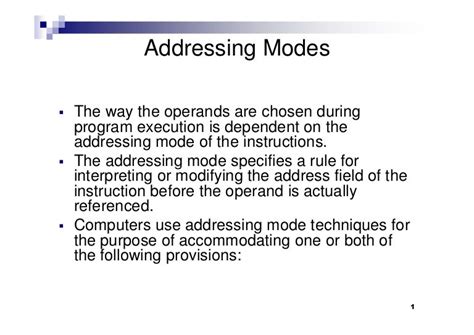 Addressing Modes Addressing Mode With Illustration Addressing Mode I…