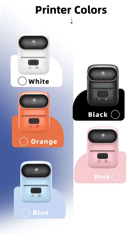 Phomemo M110 Mini Portable Thermal Label Printer 2 Inch 50mm Handheld With White 40 30mm Label