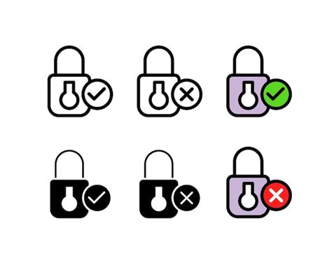 Premium Vector Padlock Safety Security Icon Collection