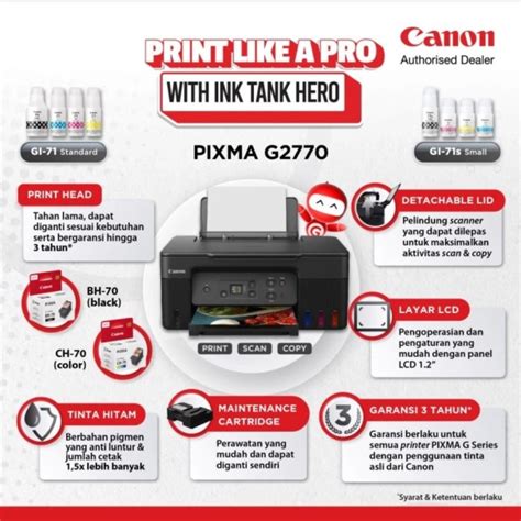 Jual Printer Canon G2770 G 2770 Printer All In One Print Scan Copy A4