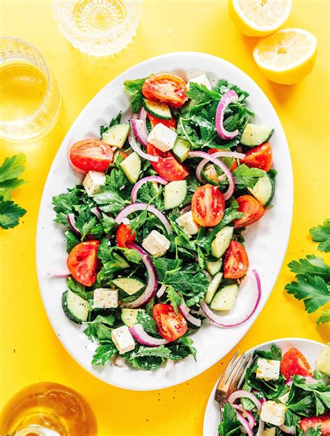15 Minute Mediterranean Parsley Salad Recipe Live Eat Learn