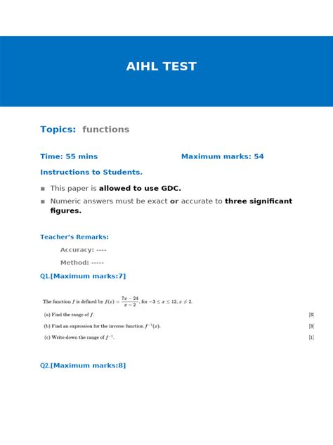 Aihl Test 2 Pdf