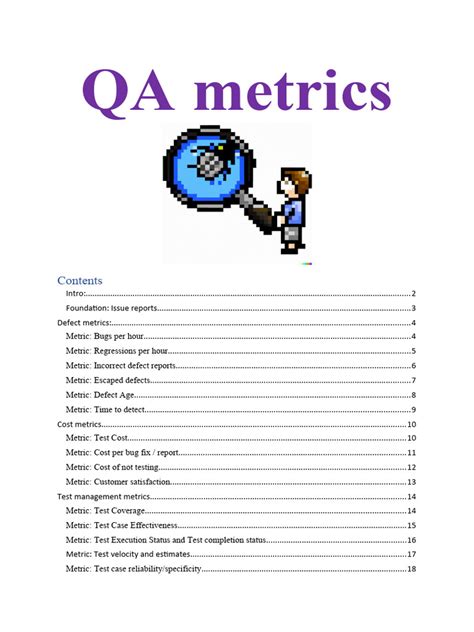 Qa Metrics V1 Pdf Performance Indicator Software Bug