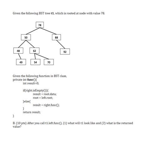 Solved Q4 20 Pts Binary Search Tree Given The Classes