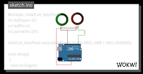 Neoled Wokwi Esp32 Stm32 Arduino Simulator