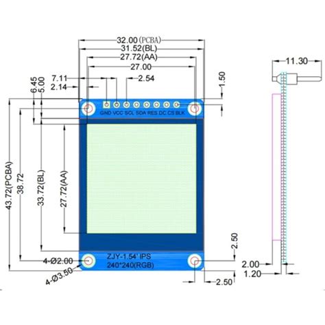 Inch IPS TFT Display Pixels SPI ST V V ZJY IPS