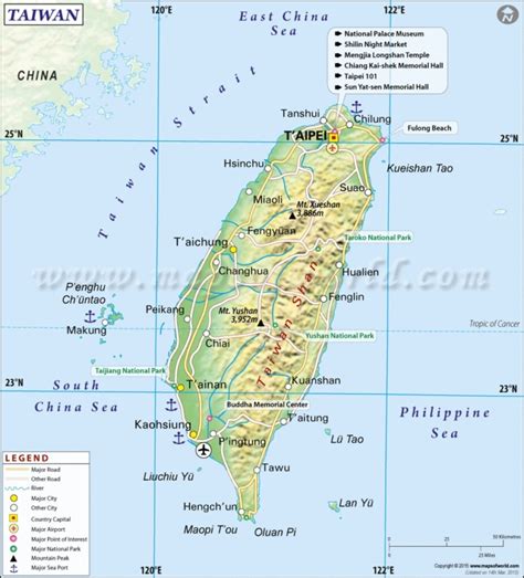 Taiwan Map The Size Of The Island Population And How Close It Is To