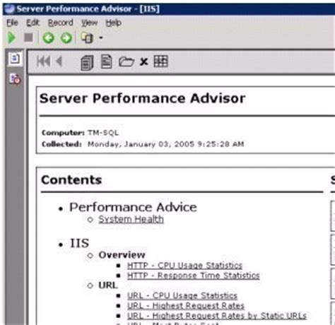 IIS Performance Monitoring And Tuning Tech FAQ