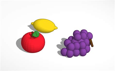 3d Design Fruits Tinkercad