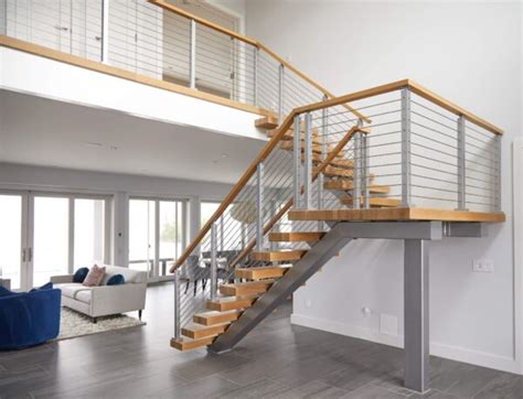 Floating Stairs Mono Stringers Open Riser Stairs Floating Stair Kits Viewrail