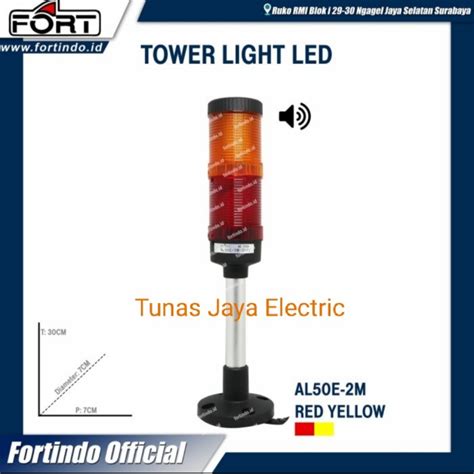 Jual Tower Light Lampu LED Buzzer AL50E 2M 31P2 24 220V Merah Kuning FORT Kota Surabaya