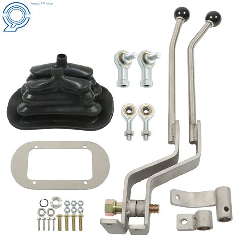 Np 205 Stainless Twin Stick Shifter Wboot For Gm Transfer Case Shifter