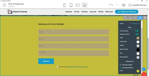 Form Builder Text Mobirise Forums