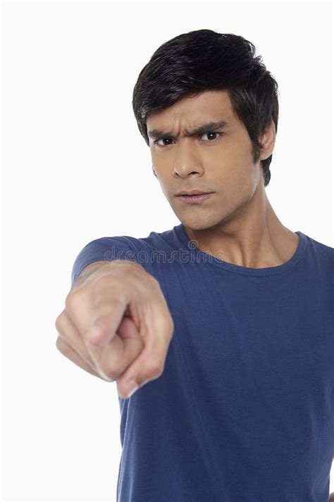 Angry Man Pointing At The Camera Stock Image Image Of Masculinity Creativity 185326467