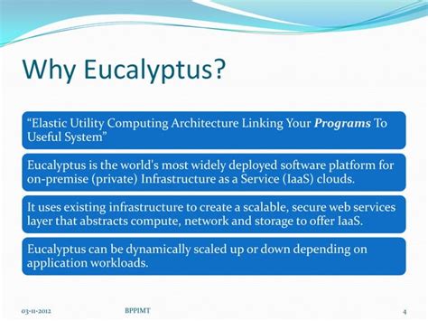 Cloud Computing Using Eucalyptus PPTX Cloud Computing Internet