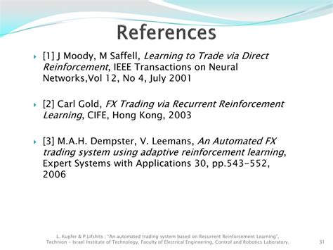 Ppt An Automated Trading System Based On Recurrent Reinforcement