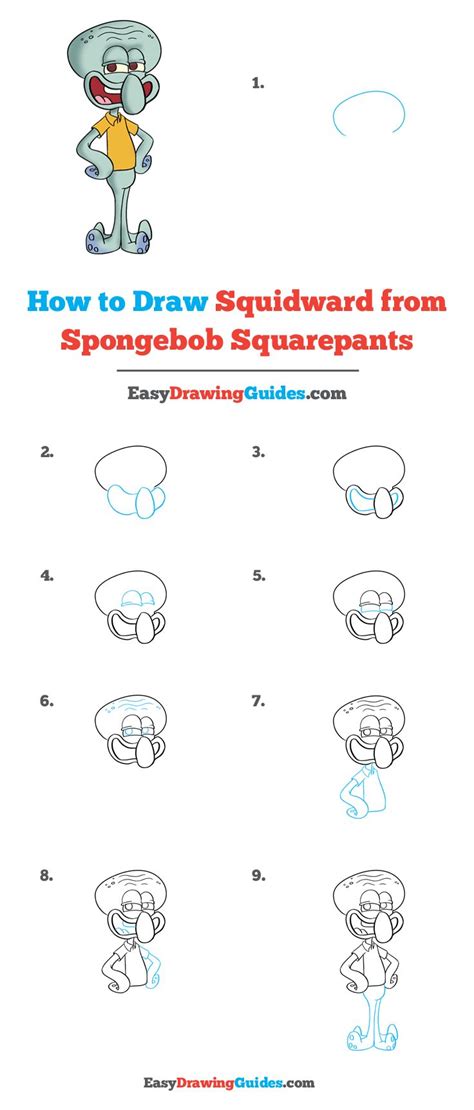 How To Draw Squidward From Spongebob