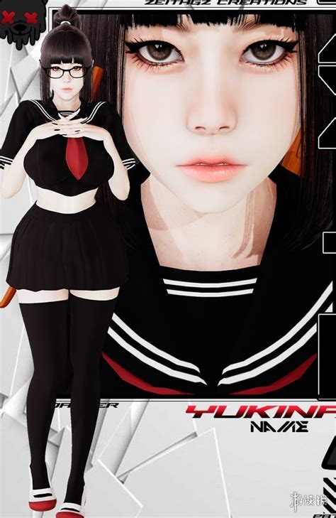 《ai少女》高马尾黑色露脐水手服眼镜娘mod电脑版下载 叽哩叽哩游戏网acg（g站）