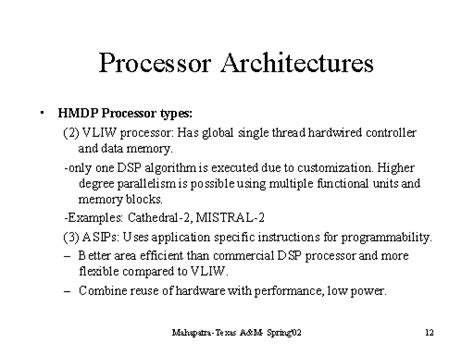 Processor Architectures
