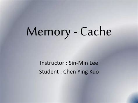 PPT Memory Cache PowerPoint Presentation Free Download ID 6752445