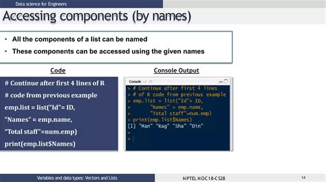 Lec Variables And Datatypes Vectors And Lists Pptx