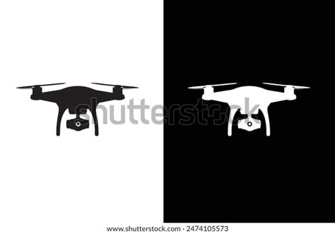 Vector Drone Icon Black White Design Stock Vector Royalty Free 2474105573 Shutterstock