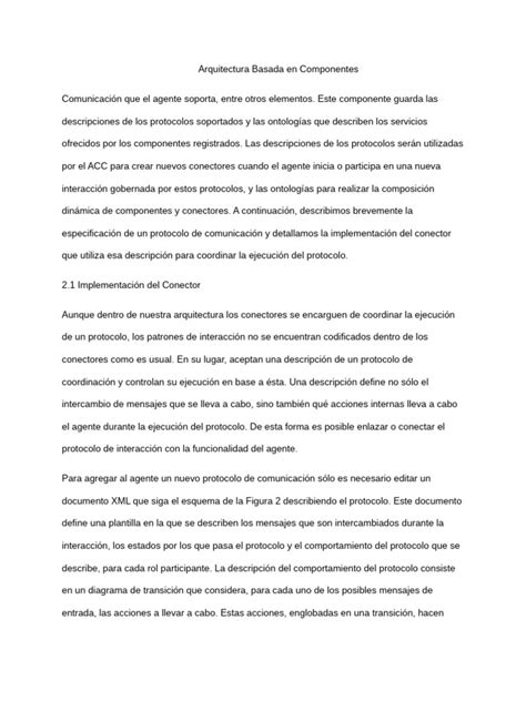 Arquitectura Basada En Componentes Pdf Objeto Informática Xml