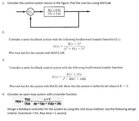 Solved 1 Consider The Control System Shown In The Figure