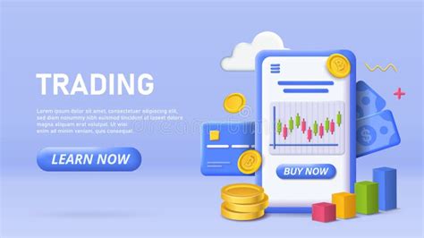 Trading App Interface Concept Vector Illustration Stock Illustration Illustration Of