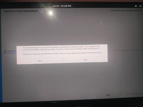 Error Occured While Installing Boot Loader Fedora Discussion