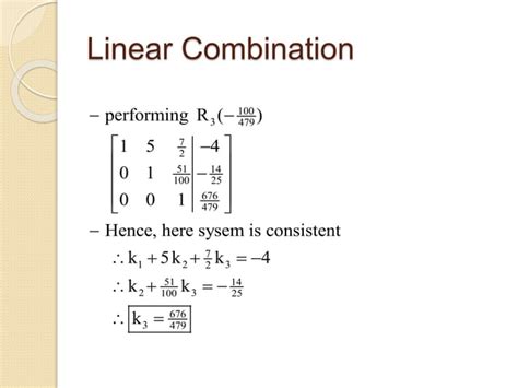 Linear Combination Span And Linearly Independent Dependent Set Pptx
