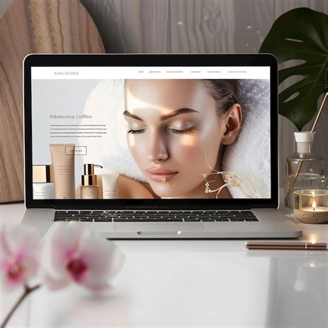 Web Design Ui Ux Landing Page For Skin Aesthetics Clinic Premium Ai Generated Image