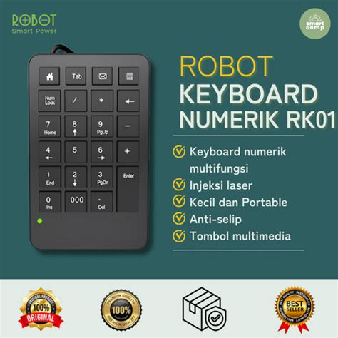 jual robot keyboard numerik numpad usb rk01 black kota surabaya