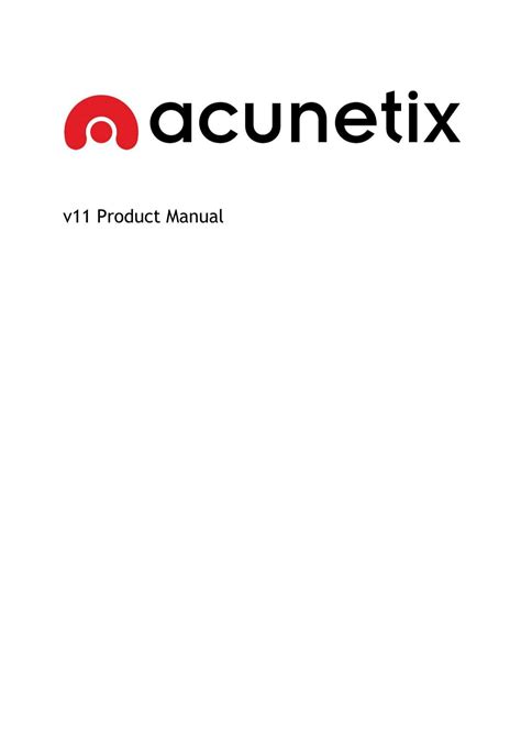 Acunetix Manual