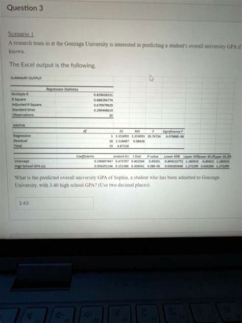 Question 3 Scenario 1 A Research Team In At The Gonzaga University Is