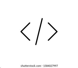 Code Icon Thin Line Code Icon Stock Vector Royalty Free Shutterstock
