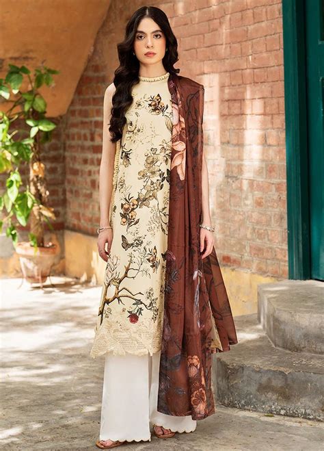 Yakin by Asifa Nabeel Embroidered Lawn Suits Unstitched 3 Piece AN25YL ...