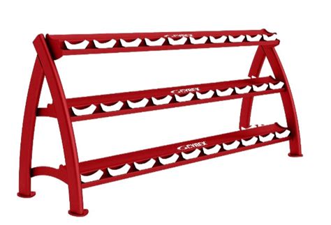 Cybex Three Tier Dumbbell Rack Holds 15 Pairs — Best Gym Equipment